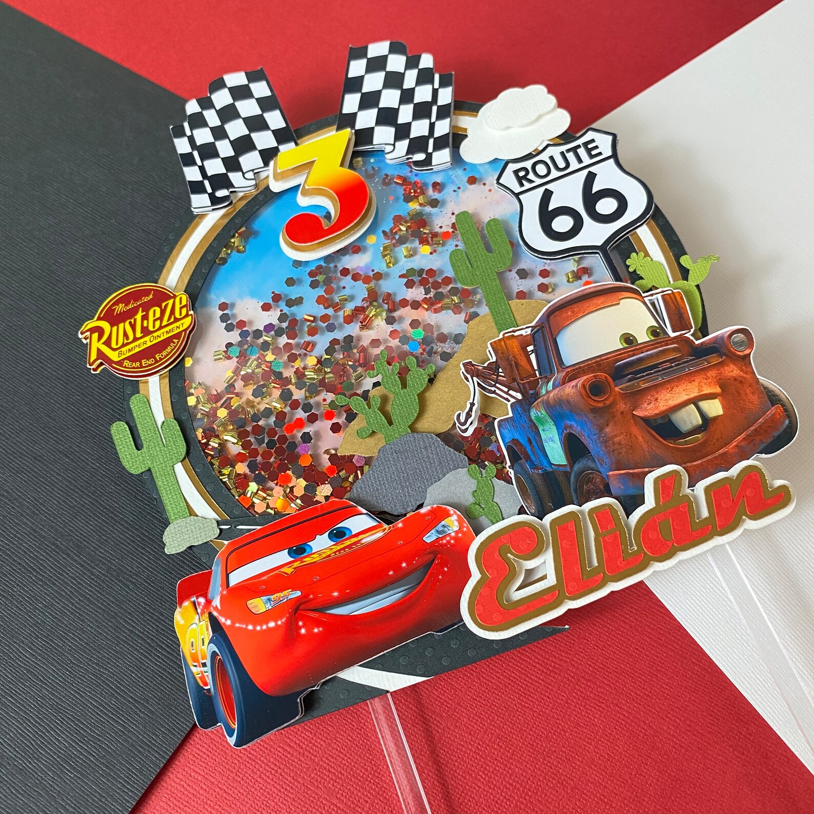 Lightning Mcqueen Cake Topper, Lightning Mcqueen Party Decorations ...