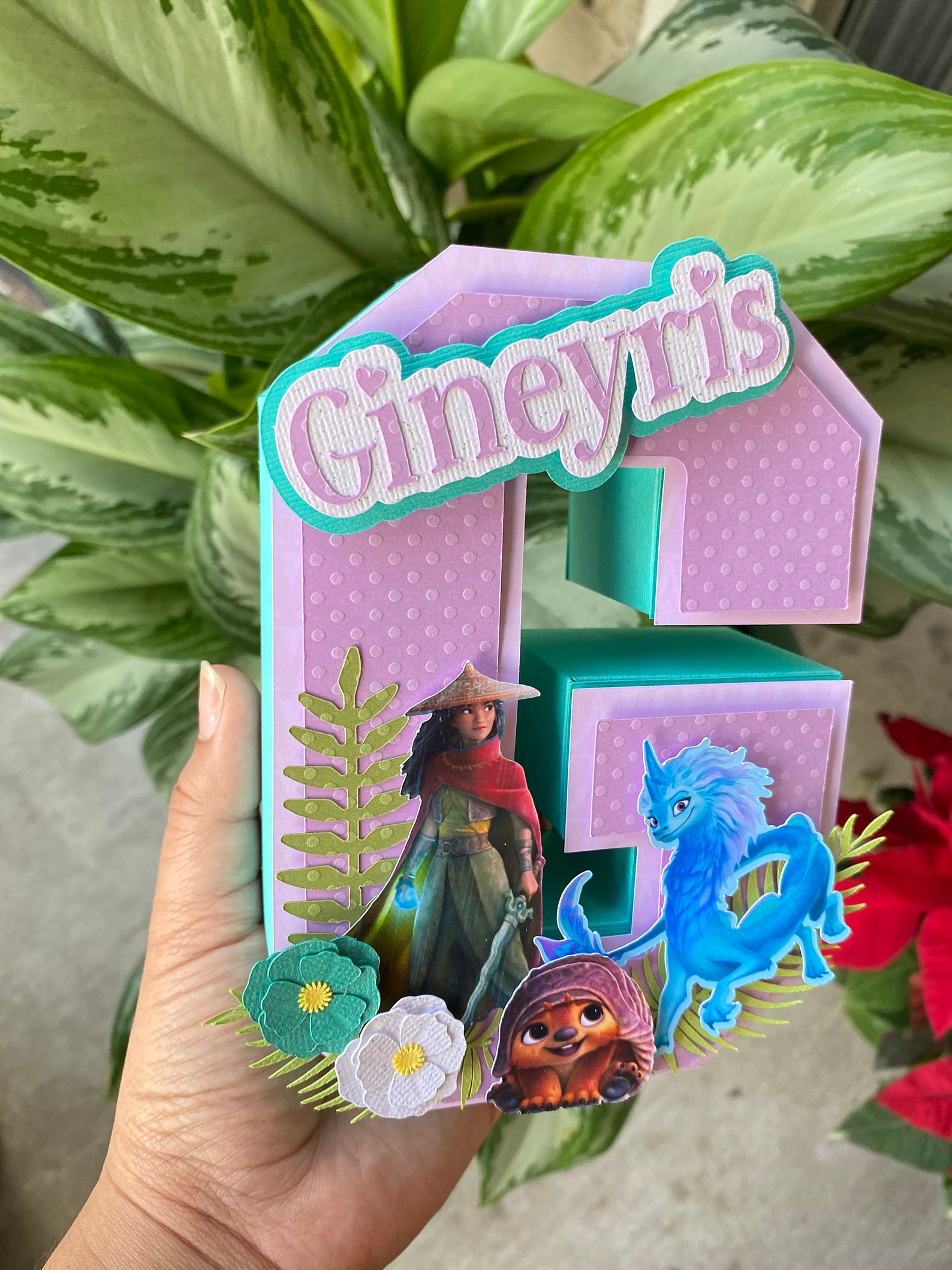 Raya 3D Letters, Raya Party Decorations, Raya and the Last Dragon Party ...