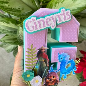Raya 3D Letters, Raya Party Decorations, Raya and the Last Dragon Party ...