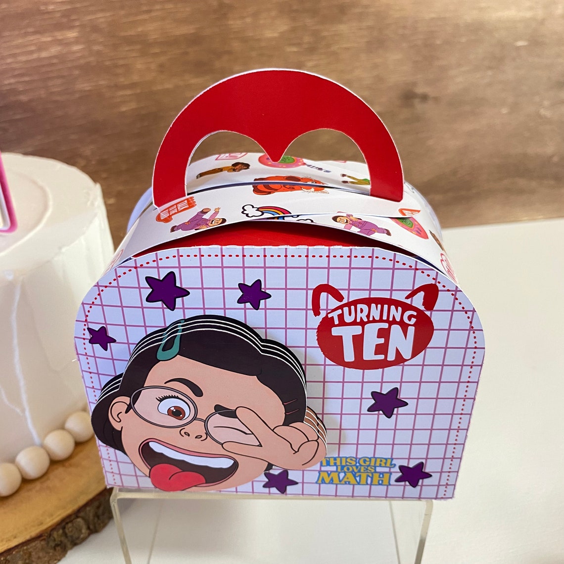 Turning Red Favor Box, Turning Red Party Decor, Turning Red Birthday ...