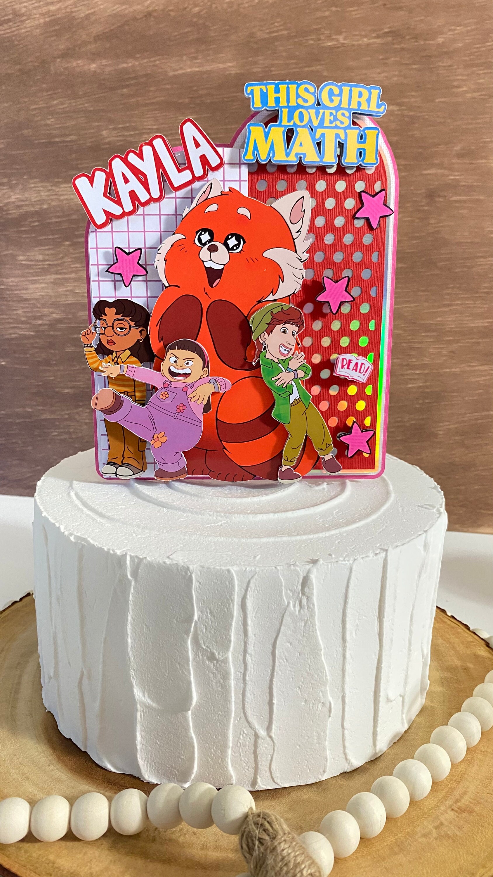 Turning Red Cake Topper / Turning Red Party Decorations / Turning Red ...