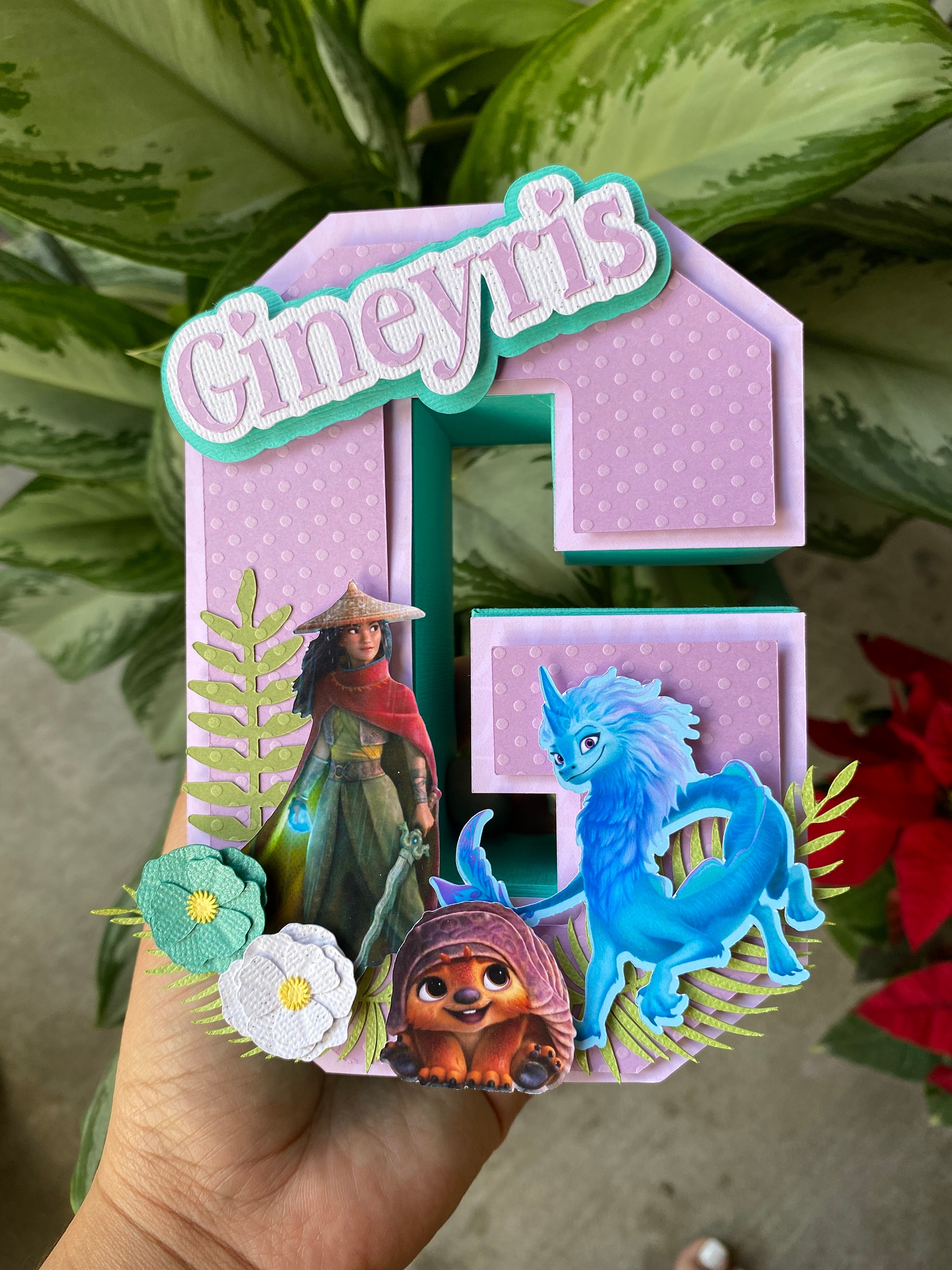 Raya 3D Letters, Raya Party Decorations, Raya and the Last Dragon Party ...