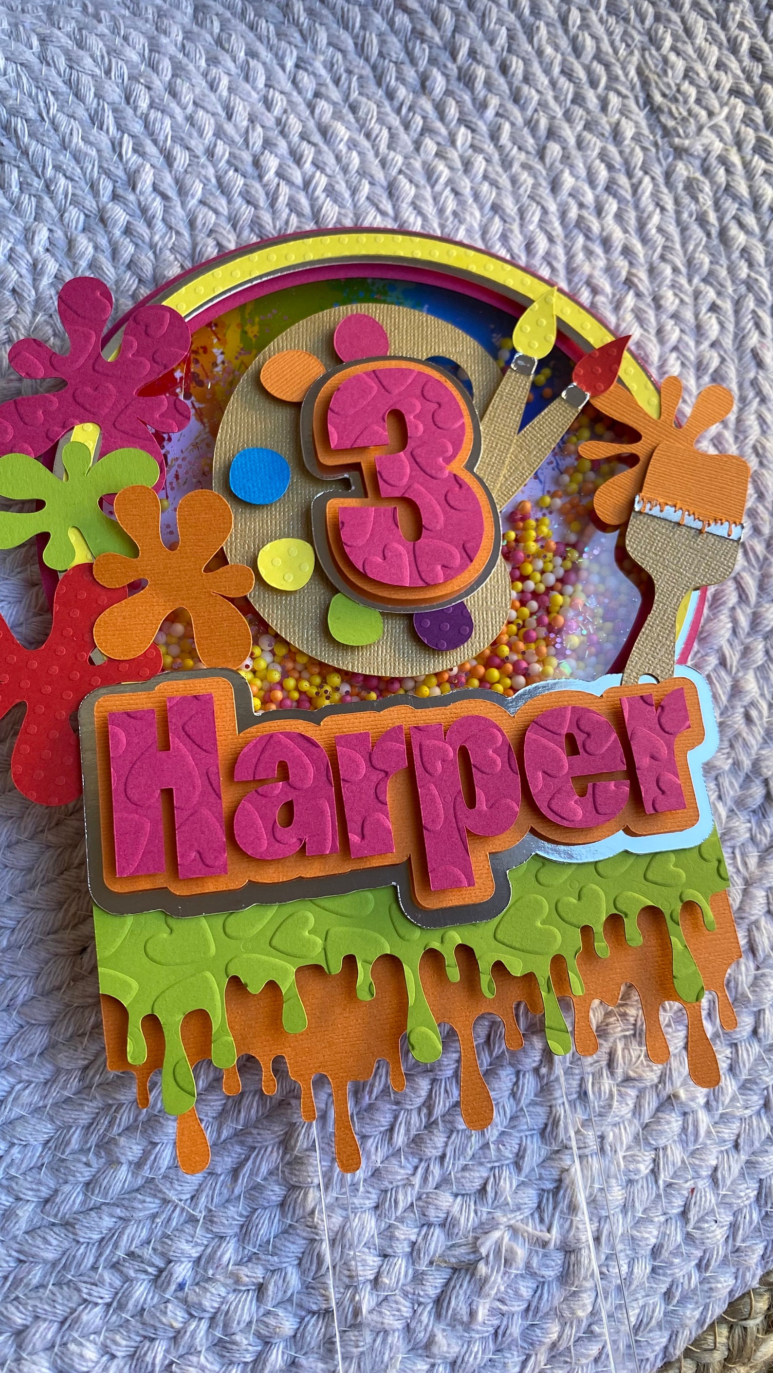 Paint Party Cake Topper Paint Party Decorations Art Cake - Etsy
