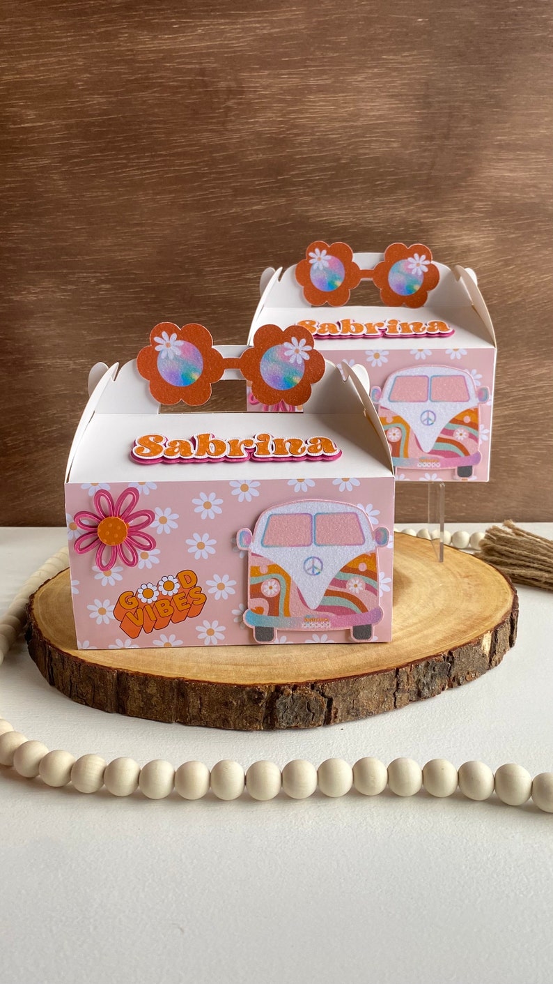 Groovy Favor Box, Birtbhay Party, Party Hippie, Retro Van, Groovy Boxes ...