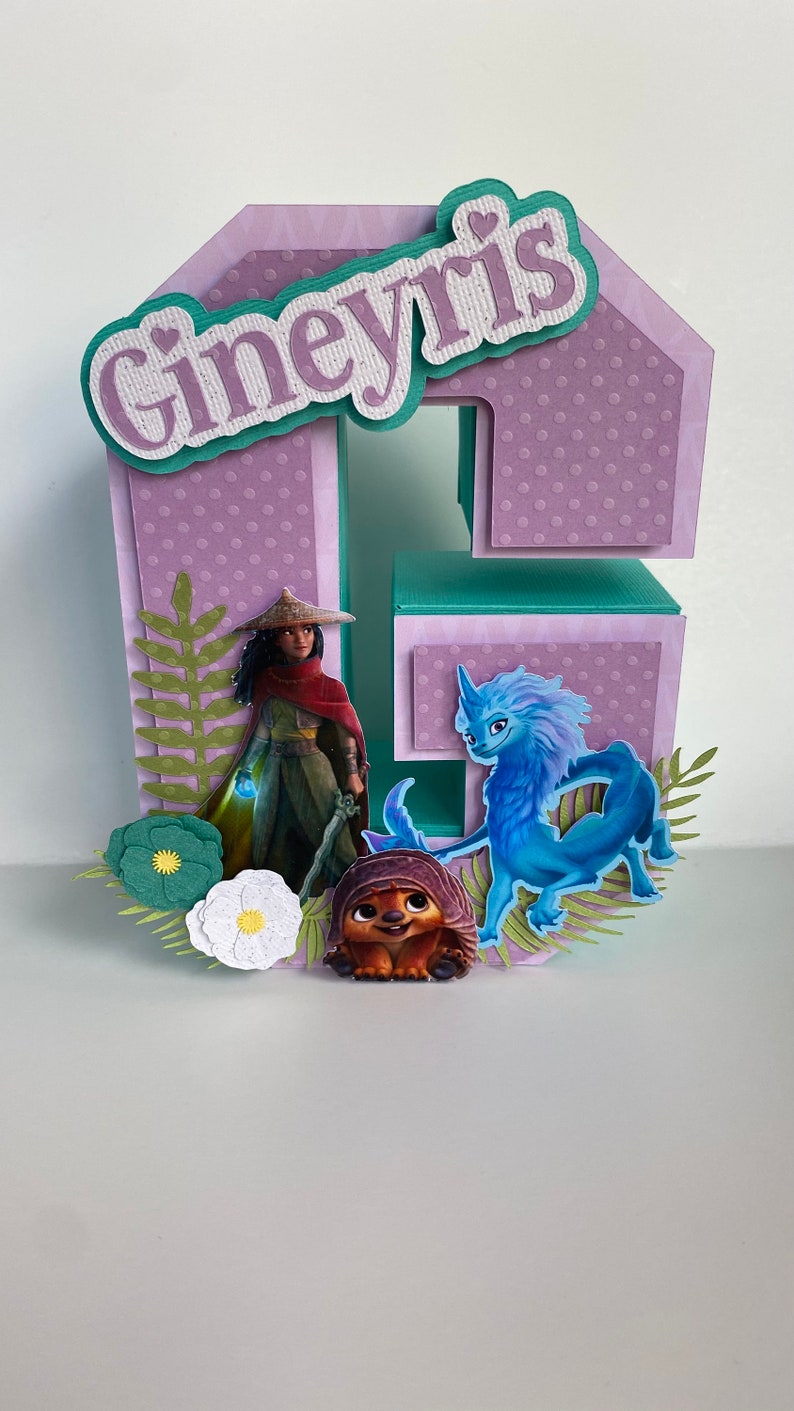 Raya 3D Letters, Raya Party Decorations, Raya and the Last Dragon Party ...