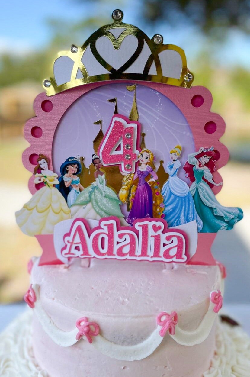Princess Cake Topper Disney Princess Cake Topper Belle Cake - Etsy