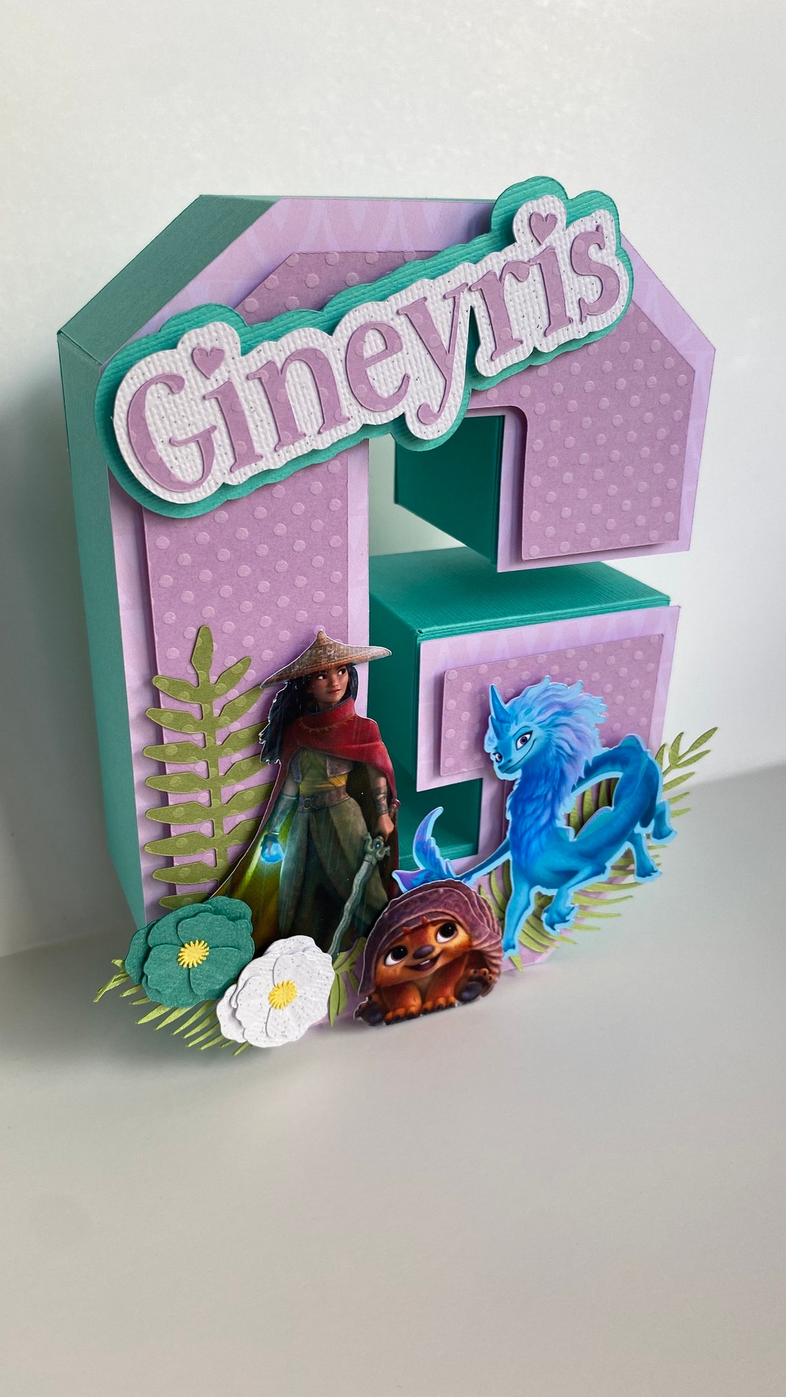 Raya 3D Letters, Raya Party Decorations, Raya and the Last Dragon Party ...