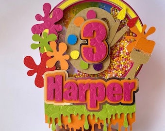 Slime Themed Cake Topper, Art Cake Topper - Etsy