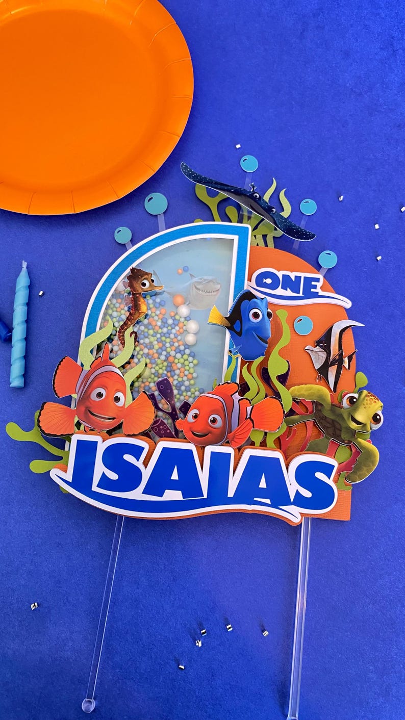 Finding Nemo Cake Topper, Nemo Party Decorations, Nemo Party Supplies ...