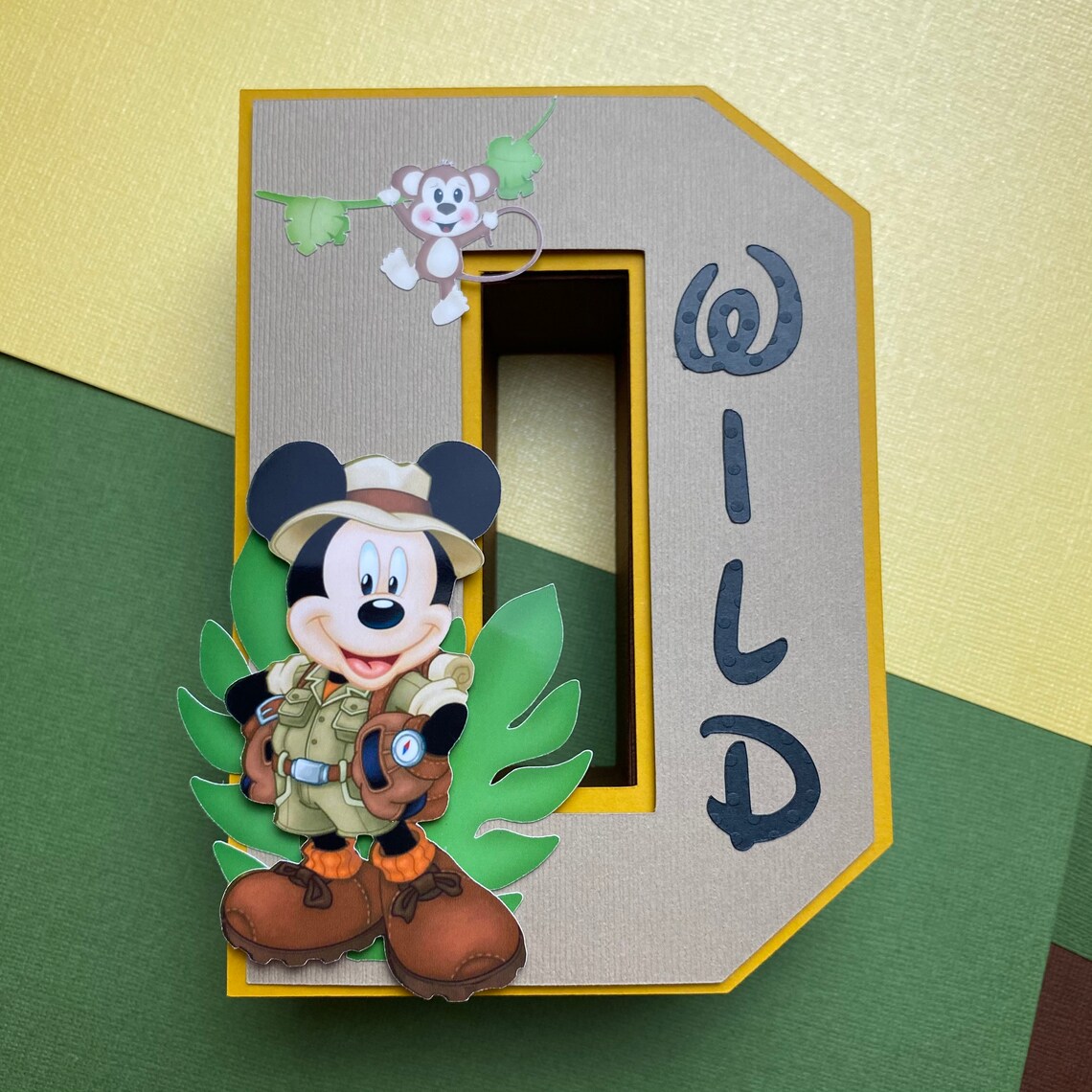 Wild one Mickey Safari Safari Decoration Customized letters | Etsy
