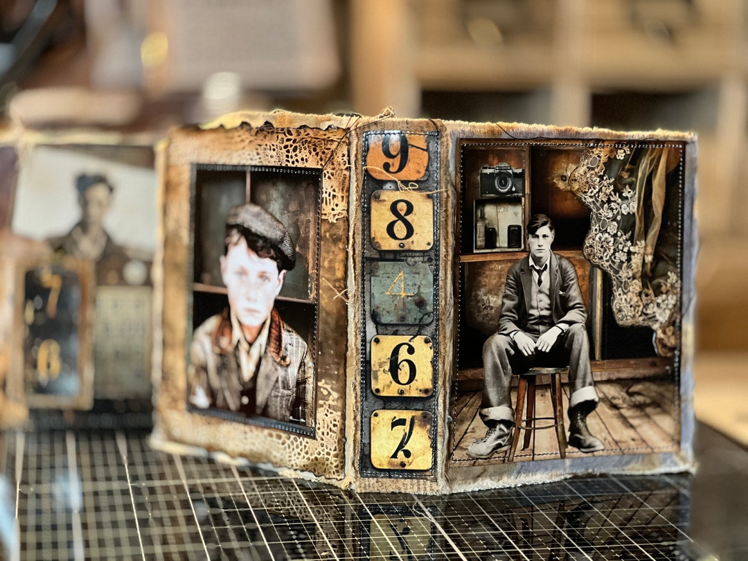 JUNK JOURNAL Vintage Themed With Tab Binding - Etsy