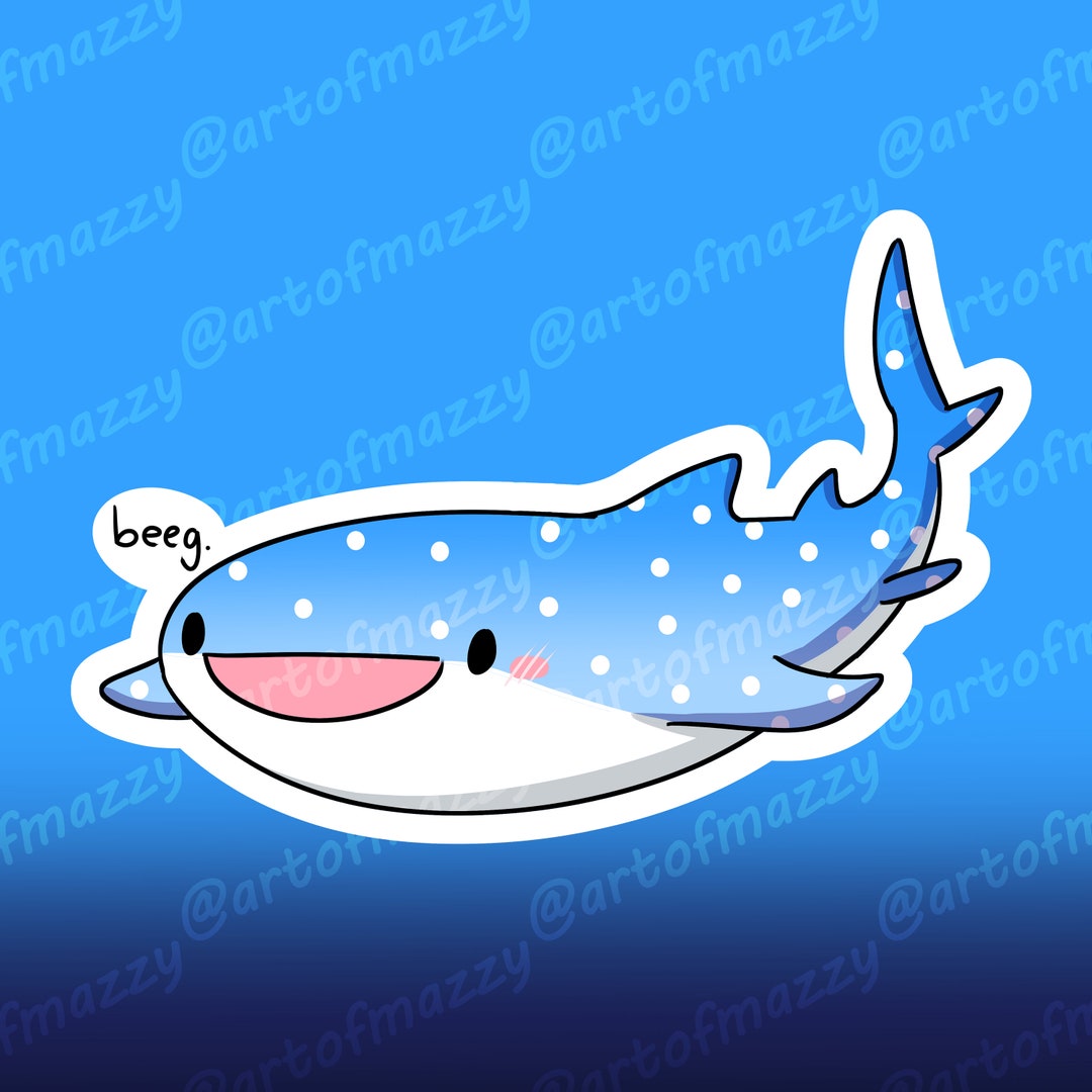 Beeg Whale Shark Sticker - Etsy