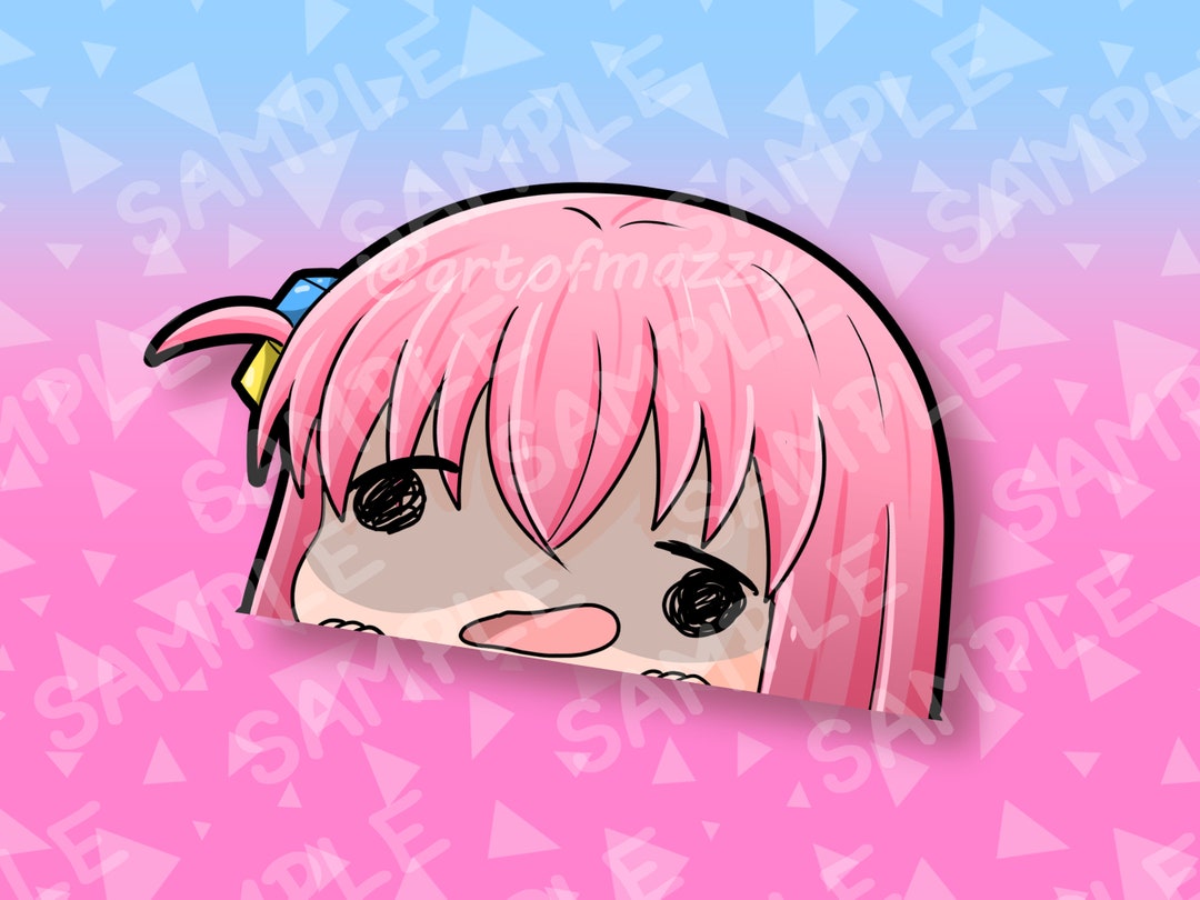 Bocchi the Derp Peeker Decal - Etsy