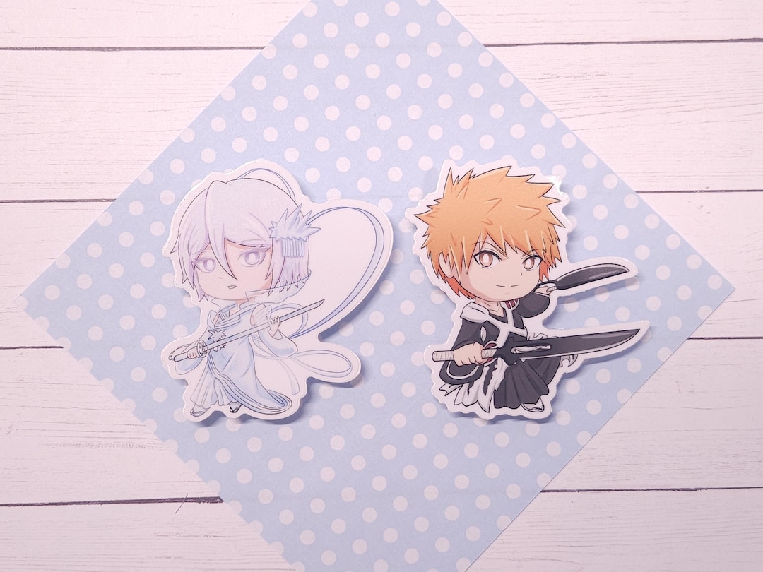 Strawberry and Ice Anime Chibi Stickers - Etsy
