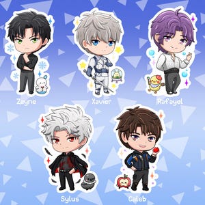LADS Stickers - Lis and Plush- Zayne, Rafayel, Xavier, Sylus, Caleb - Etsy