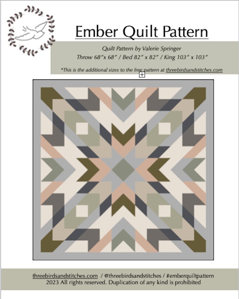 Ember Quilt Pattern - Etsy