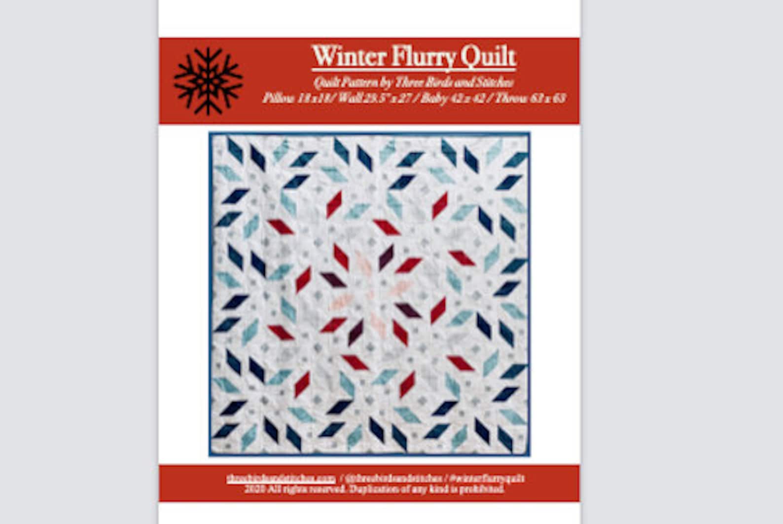 Winter Flurry Quilt Pattern - Etsy