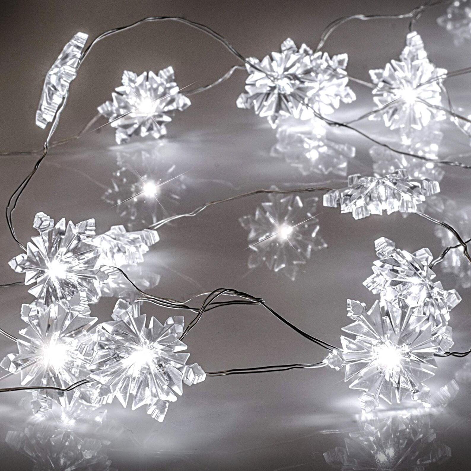 White Snowflake Lights Hanging String Lights Snowflake Fairy Etsy White Snowflake Lights Hanging String Lights Snowflake Fairy Etsy