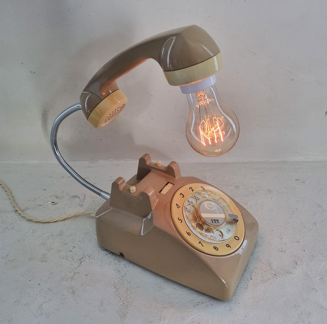 Vintage Telephone Lamp - Retro Telephone - Retro Lamp - Mood Lamp ...