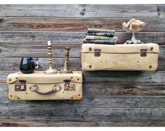 Vintage Suitcase Shelf Custom Floating Wall Display - Etsy