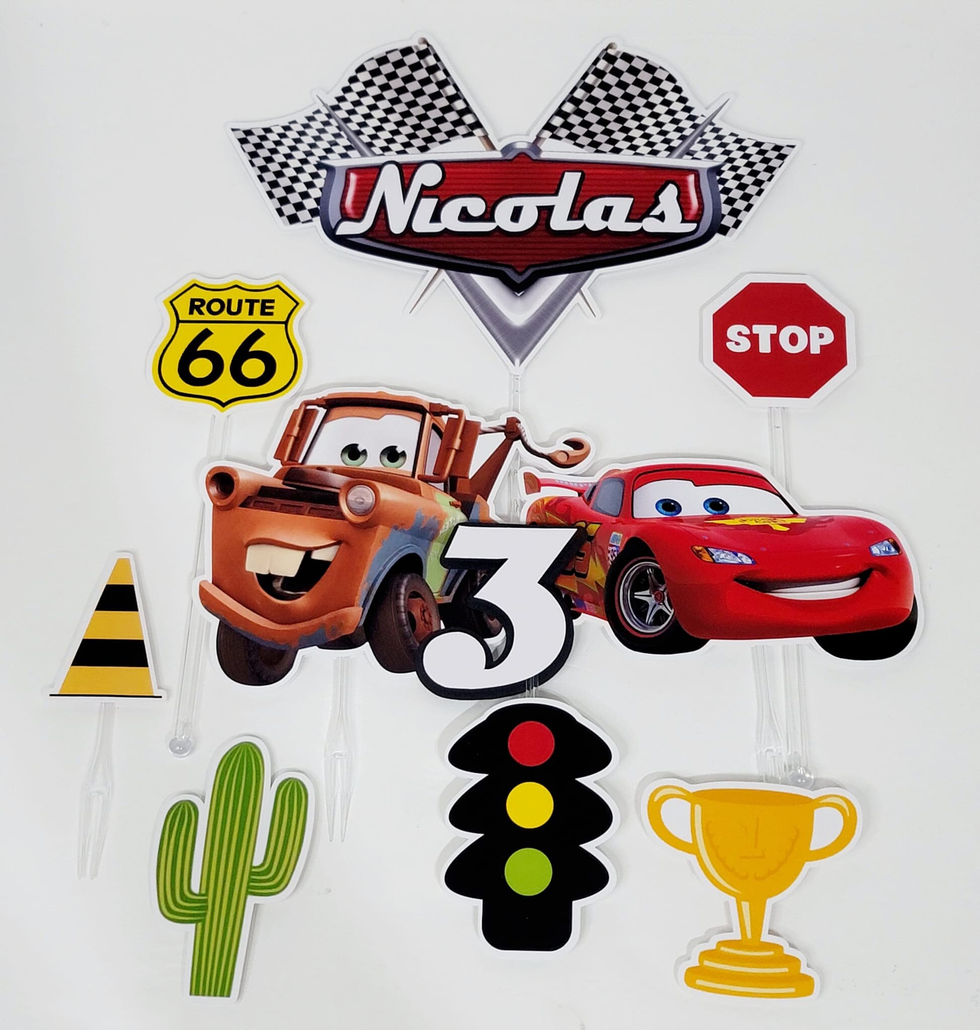 Cake Topper Cars Disney Pixar - Etsy