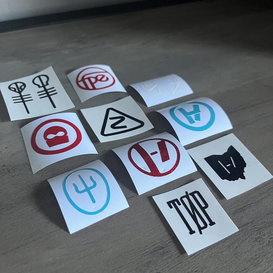 Ten Mini Twenty One Pilots Vinyl Decals, Car Decal, Laptop Decal ...