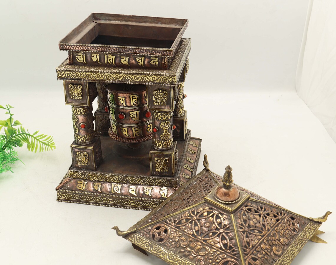 33 cm Temple shape Big size Copper Brass Tibetan Buddhist 8 | Etsy