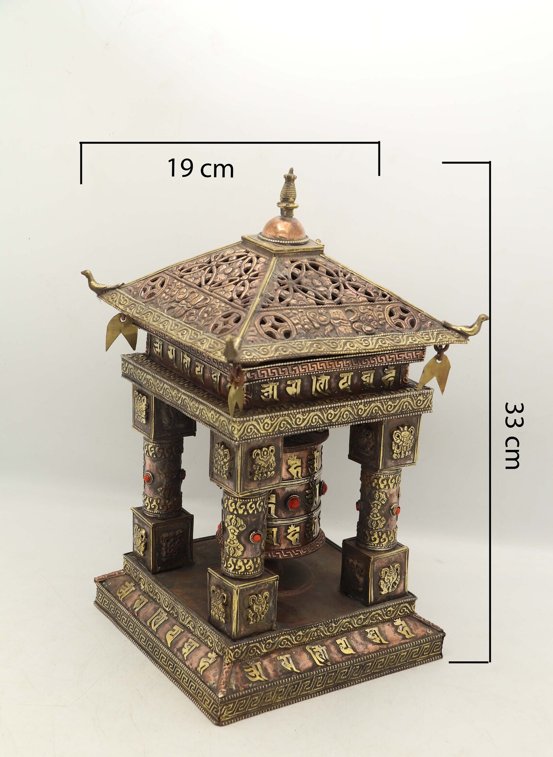 33 Cm Temple Shape Big Size Copper Brass Tibetan Buddhist 8 - Etsy