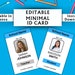 Editable Minimal Teacher ID Card Template - Printable Identification ...