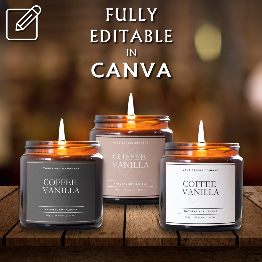 Editable Elegant Luxury Candle Label Templates Candle Label Design ...