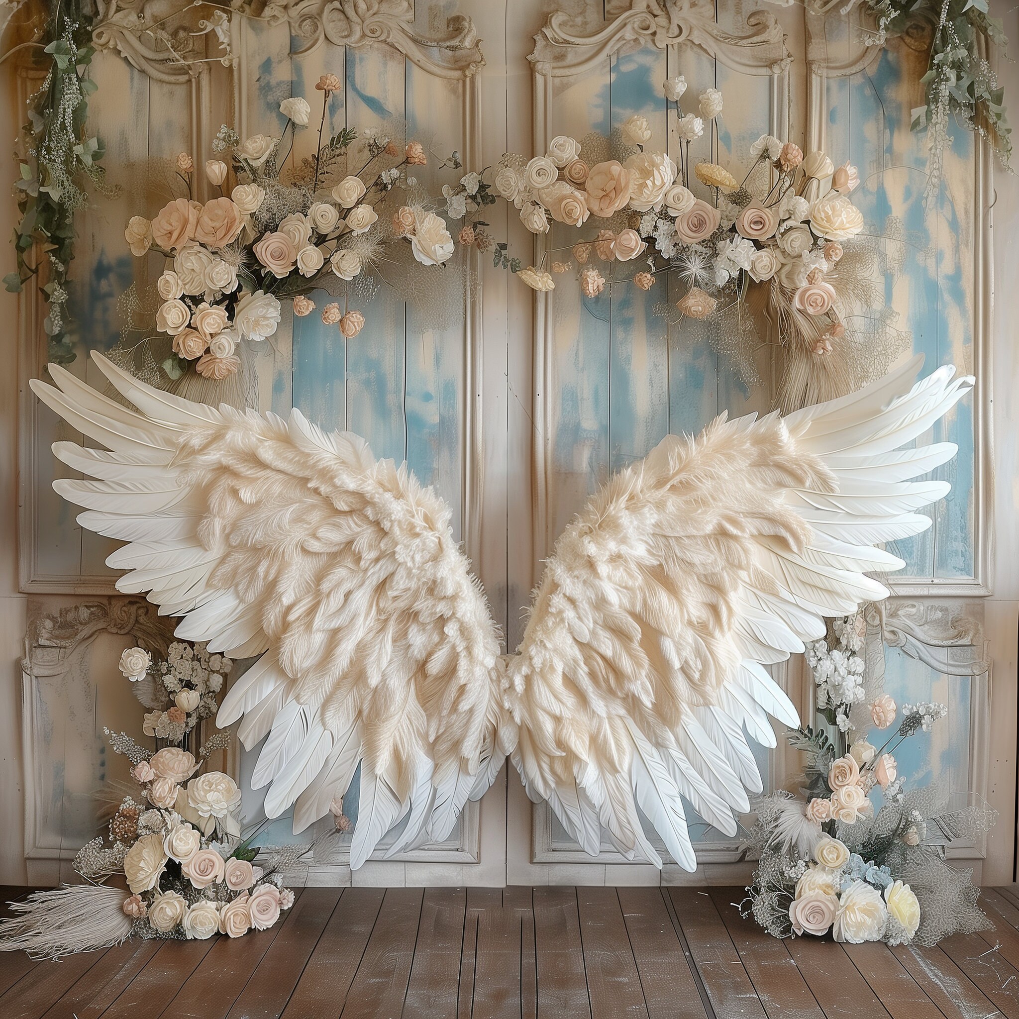 Angel Wings Maternity Digital Backdrops - Maternity Backgrounds ...