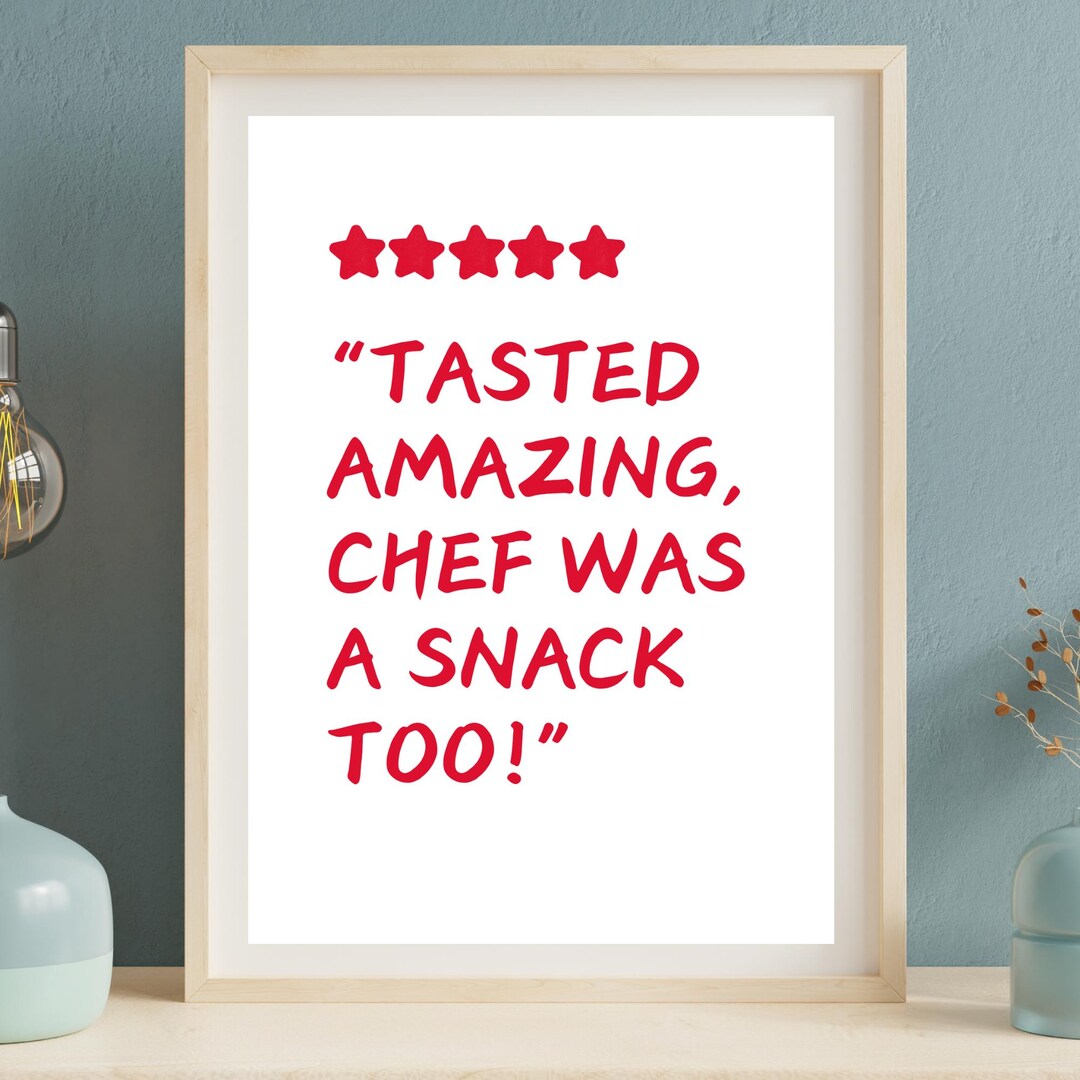Red Chef Art Print, Chef Was Cute, Aesthetic Kitchen Decor, Cute ...