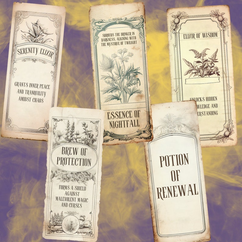 Editable Tall Vintage Apothecary Labels - Printable Apothecary Bottle ...