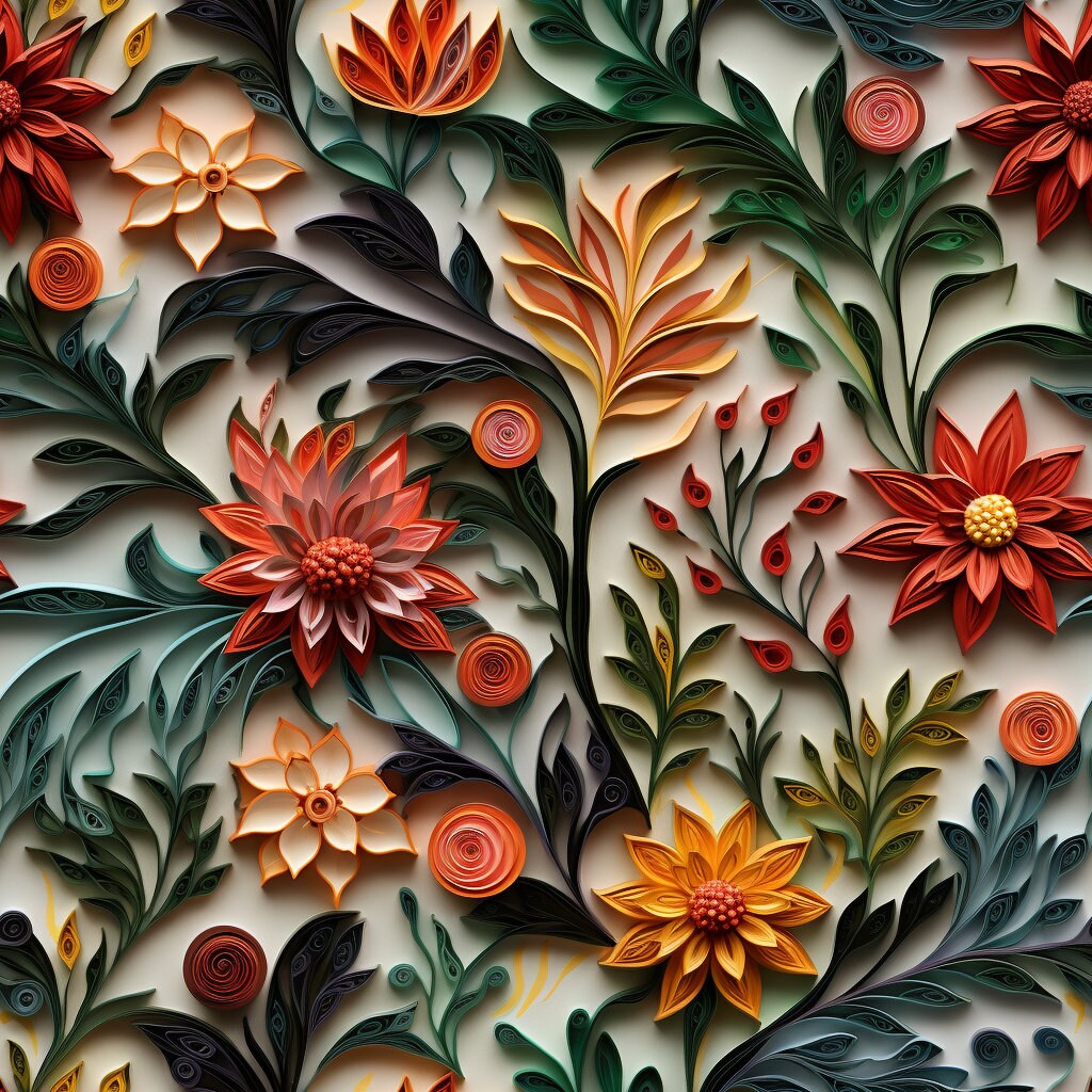 Paper Quilling William Morris Inspired Digital Papers - Scrapbook ...
