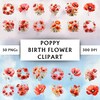 Poppy Birth Flower Clipart Birth Flower Poppy Clipart Poppies Clipart ...