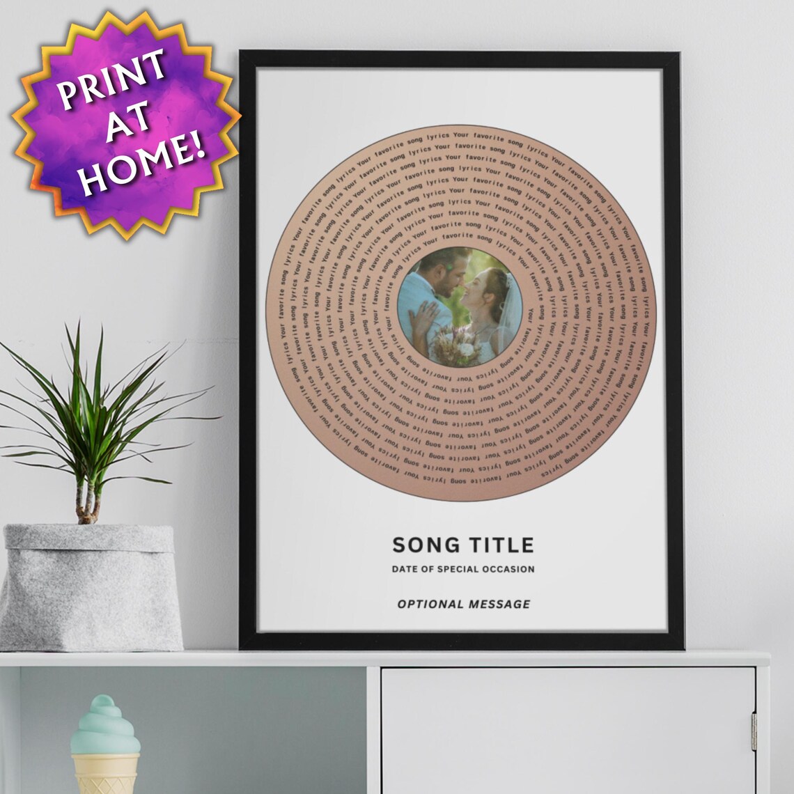 Custom Vinyl Lyrics Print, Custom Lyric Print, Custom Song Poster ...