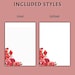 Watercolor Red Roses Stationery - Printable Stationery - Digital ...