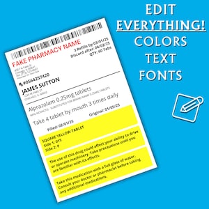 ALL Editable Prescription Labels Bundle Lifetime Access - Printable ...