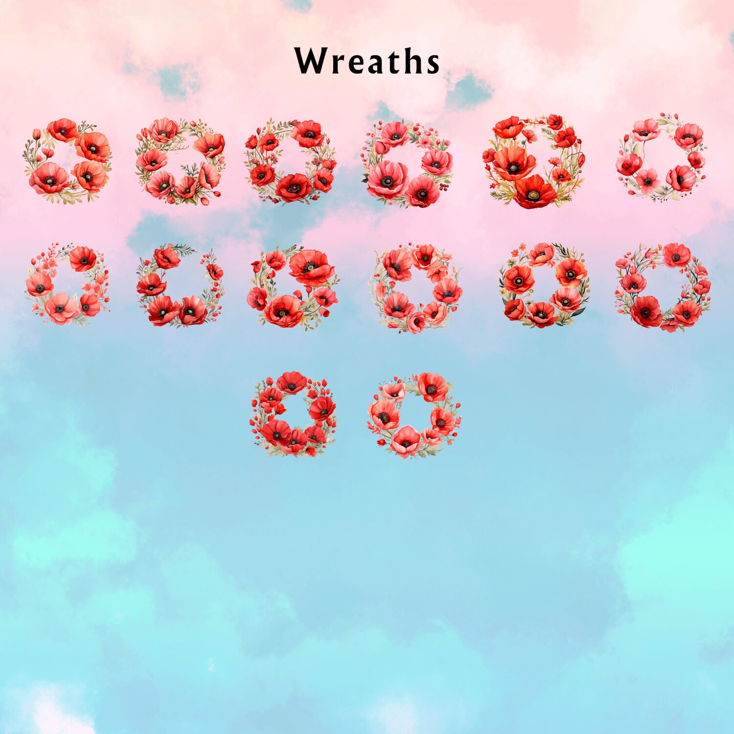 Poppy Birth Flower Clipart Birth Flower Poppy Clipart - Etsy