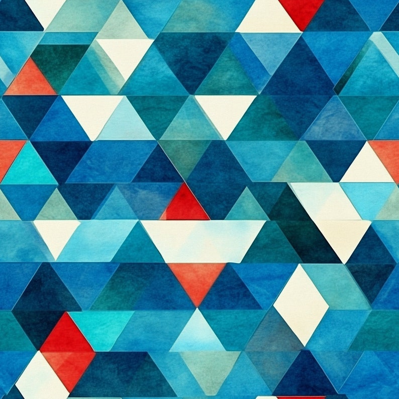 Geometric Triangles Digital Papers - Scrapbook Papers - Seamless ...