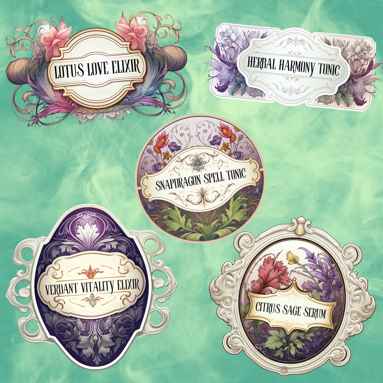 Editable Botanical Apothecary Labels - Printable Apothecary Bottle ...