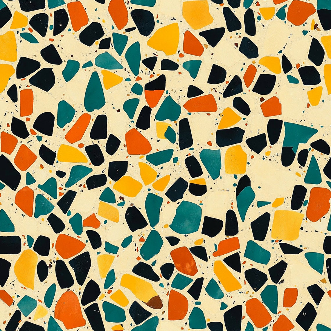 Terrazzo Digital Papers - Scrapbook Papers - Seamless Patterns ...