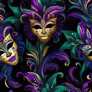 Mardi Gras Digital Papers - Scrapbook Paper - Seamless - Digital ...