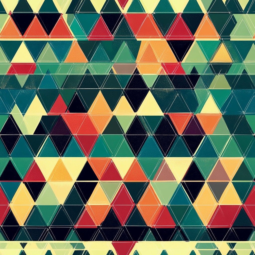 Geometric Triangles Digital Papers - Scrapbook Papers - Seamless ...