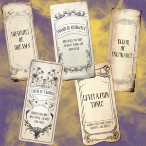 Editable Tall Vintage Apothecary Labels - Printable Apothecary Bottle ...