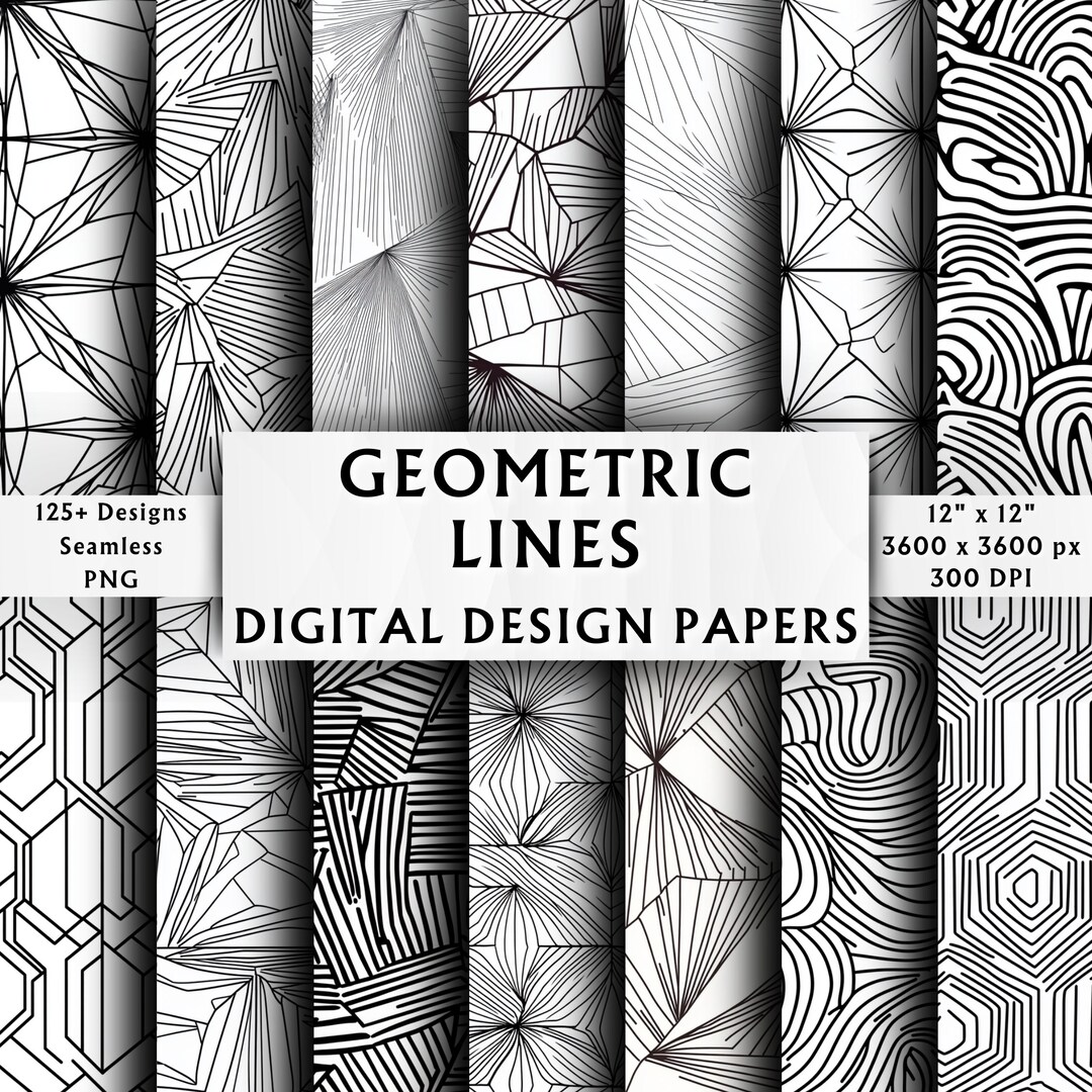 Papeles digitales de líneas geométricas - Papeles para scrapbooking ...