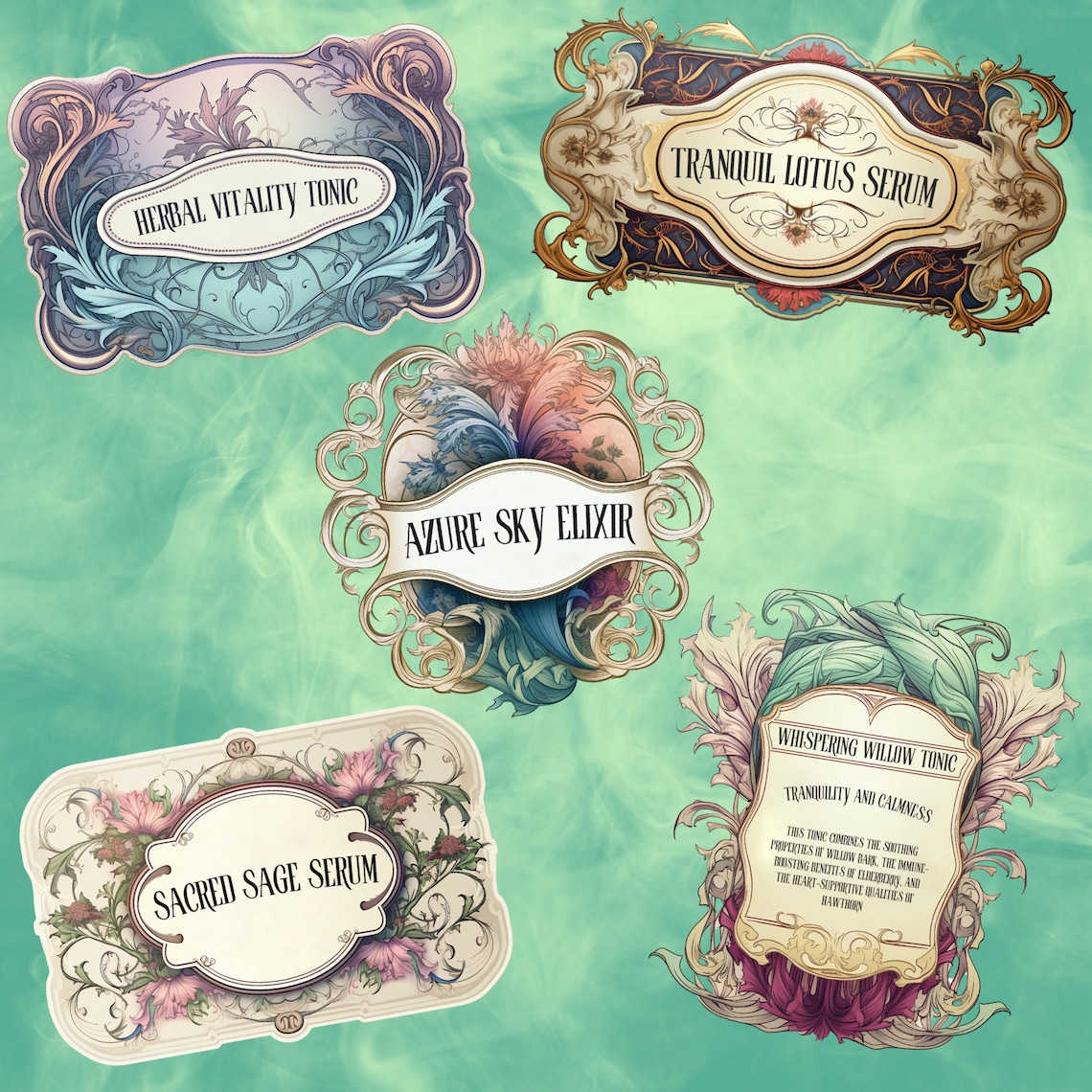 Editable Botanical Apothecary Labels - Printable Apothecary Bottle ...