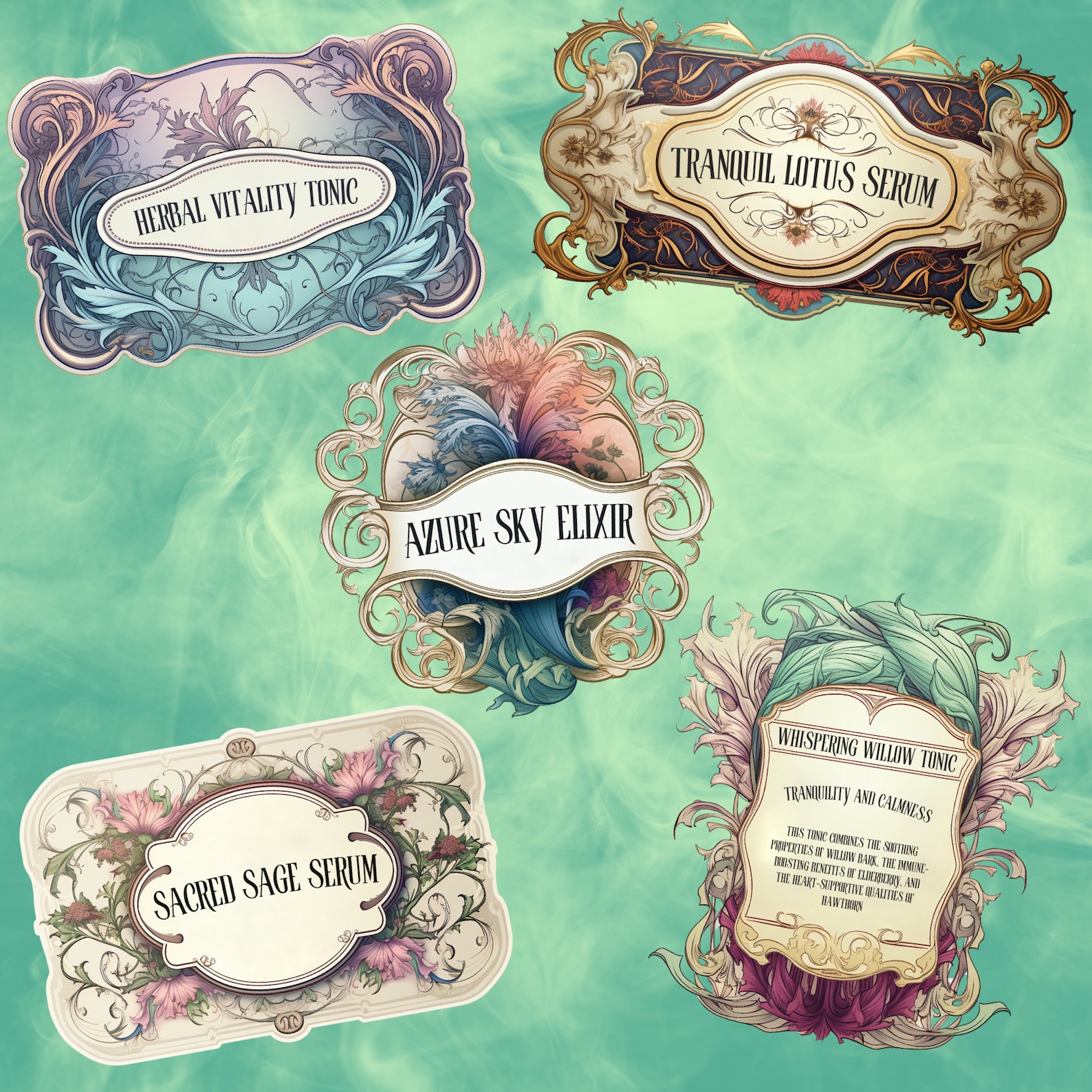 Editable Botanical Apothecary Labels - Printable Apothecary Bottle ...