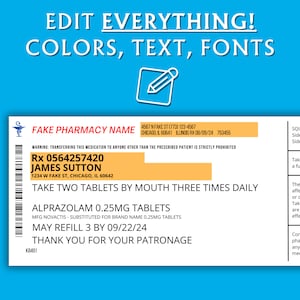 ALL Editable Prescription Labels Bundle Lifetime Access - Printable ...