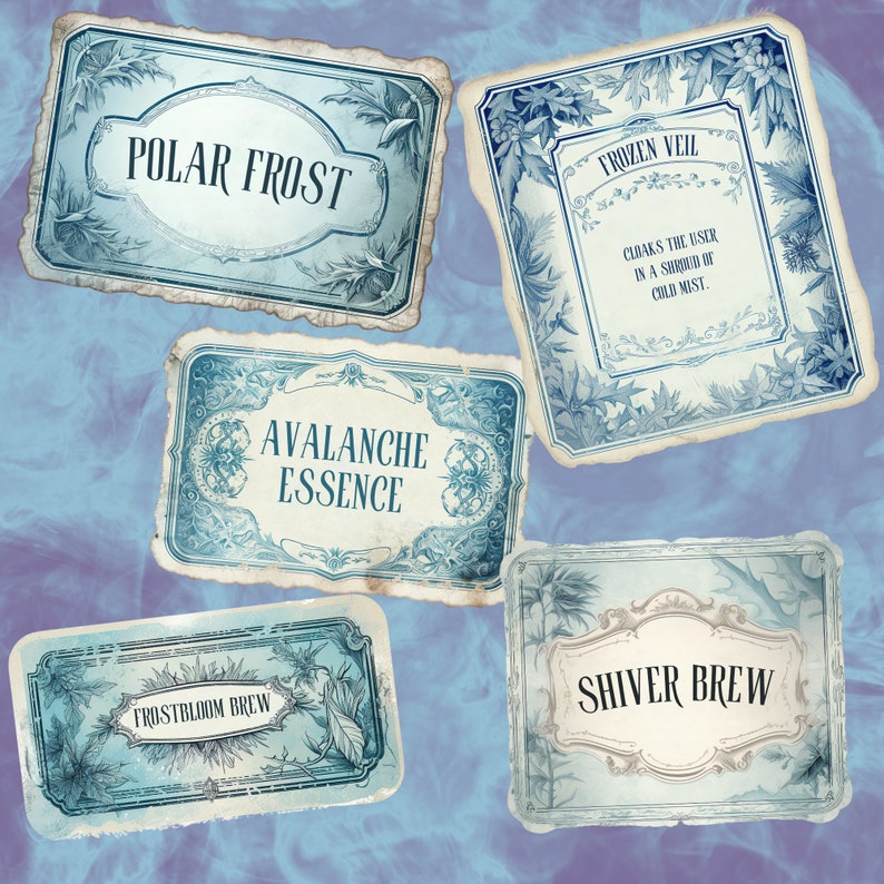 Editable Icy Apothecary Labels - Printable Apothecary Bottle Labels ...